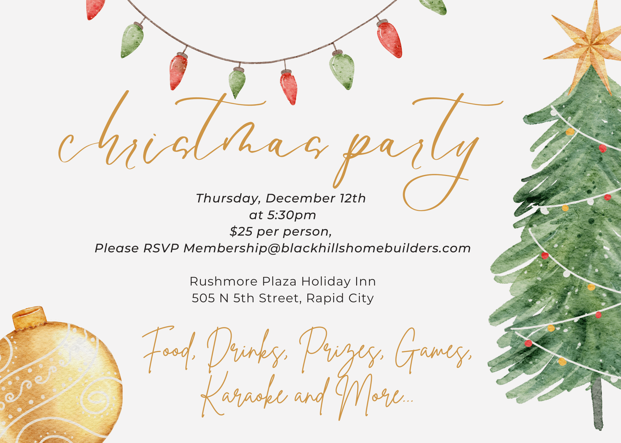 December 2024 - Christmas Party - Black Hills Home Builders Association
